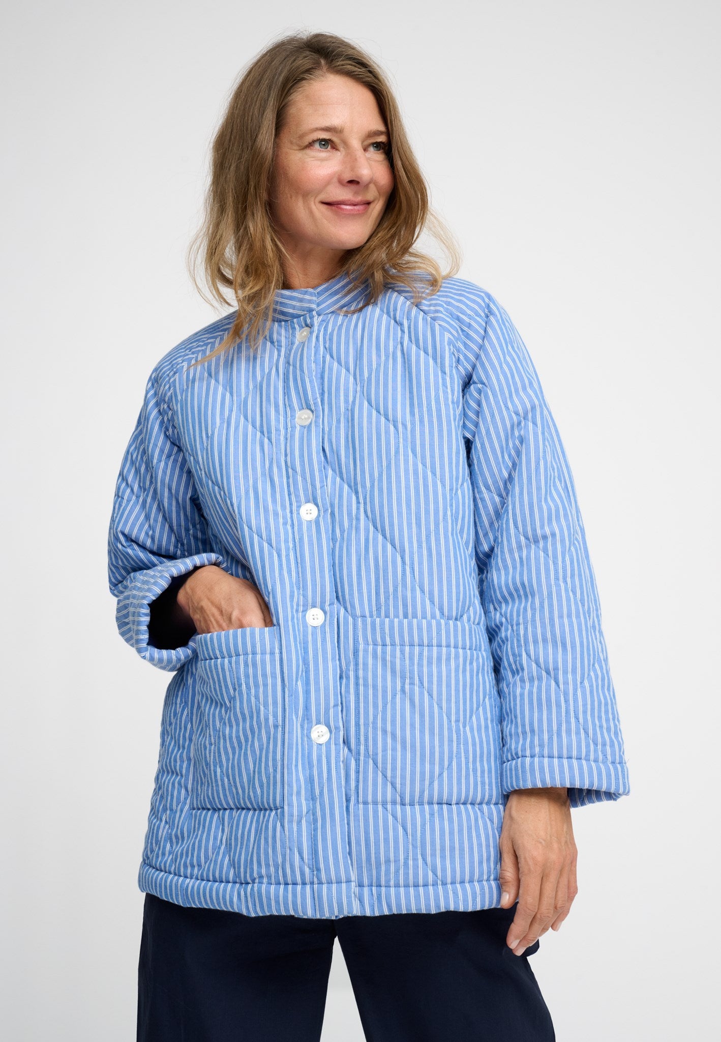 ava quilt jacket stripe | Buy comfortable jackets for women online ...